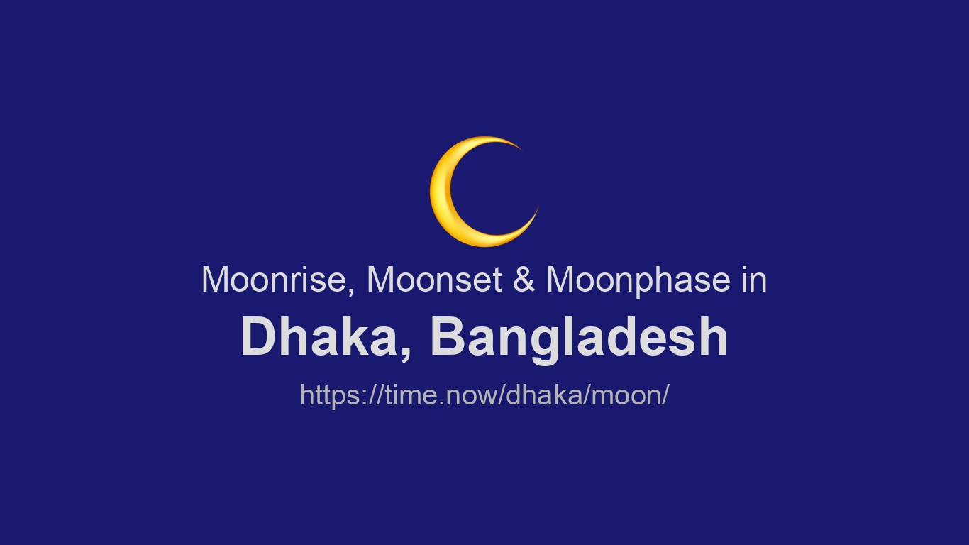 Moonrise, Moonset & Moon Phases in Dhaka | Time.so
