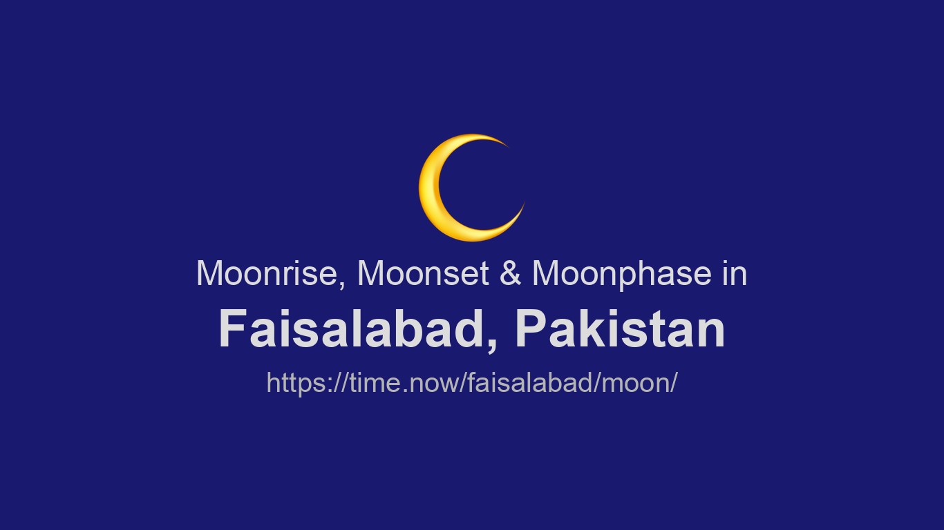 Moonrise, Moonset & Moon Phases in Faisalabad | Time.so