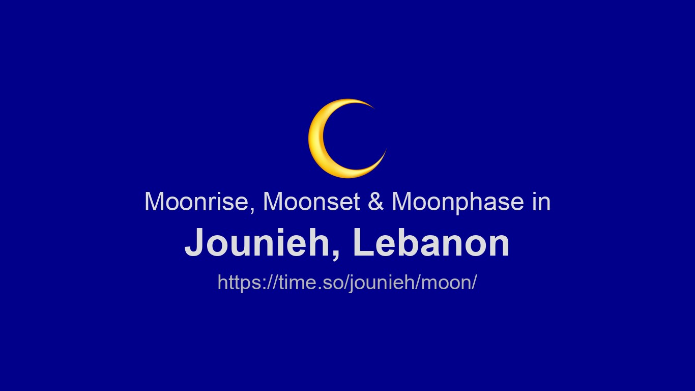 Moonrise, Moonset & Moon Phases in Jounieh | Time.so
