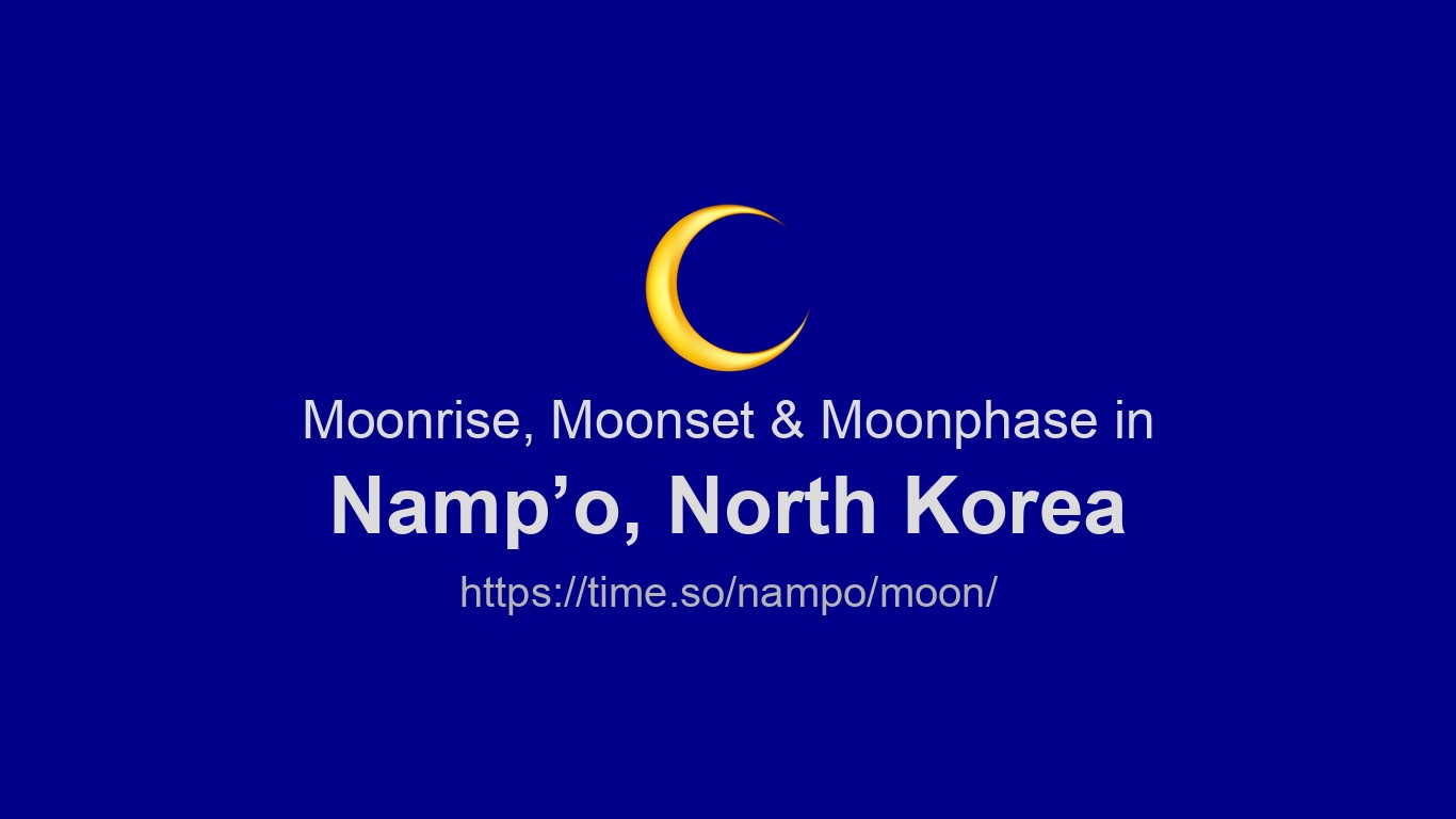 Moonrise, Moonset & Moon Phases in Namp’o | Time.how