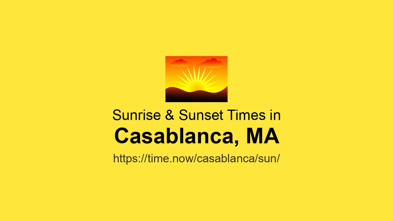 Sunrise & Sunset Times Tomorrow in Casablanca, Morocco | Time.so