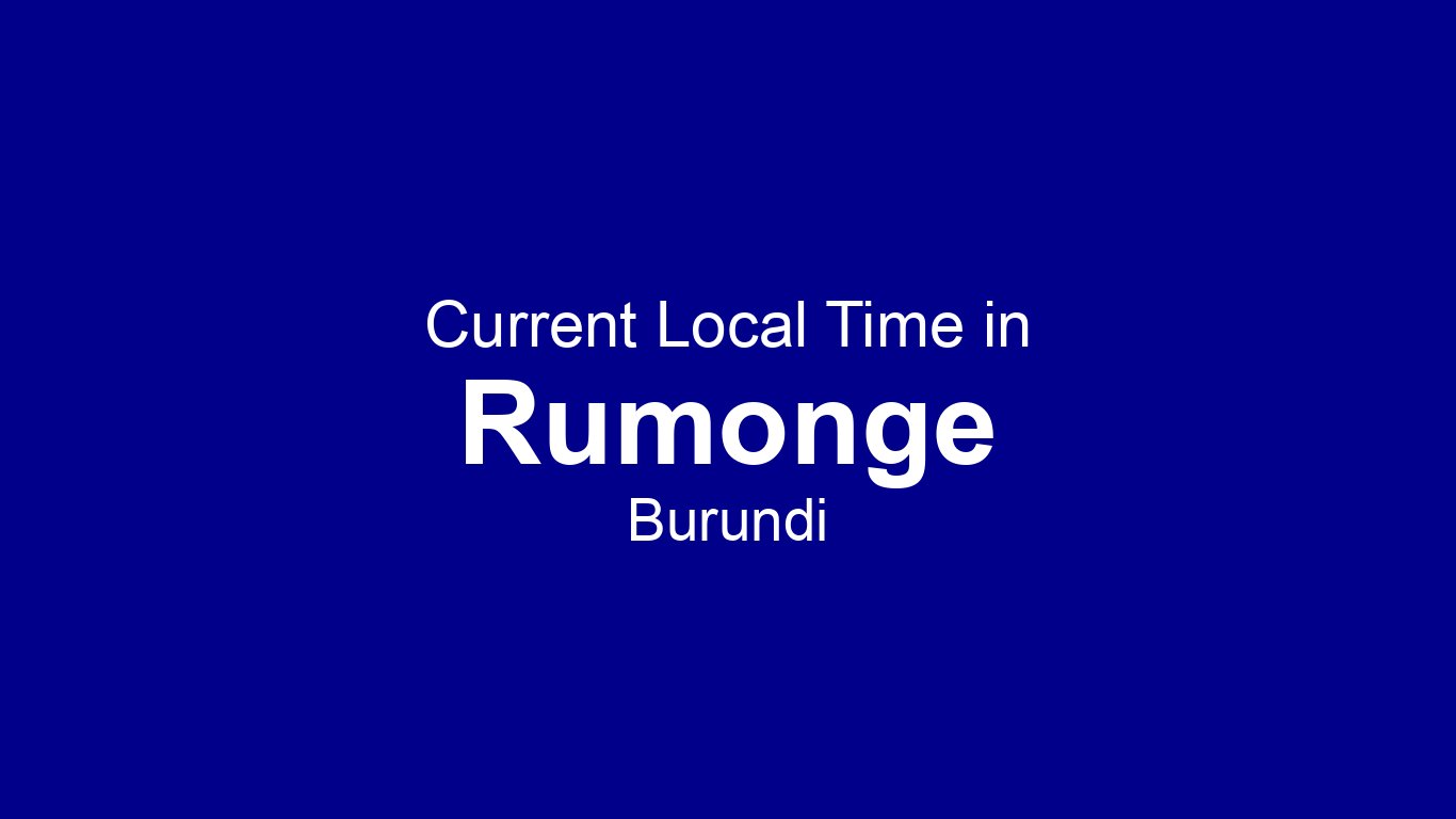 Time in Rumonge, Burundi | Time.so