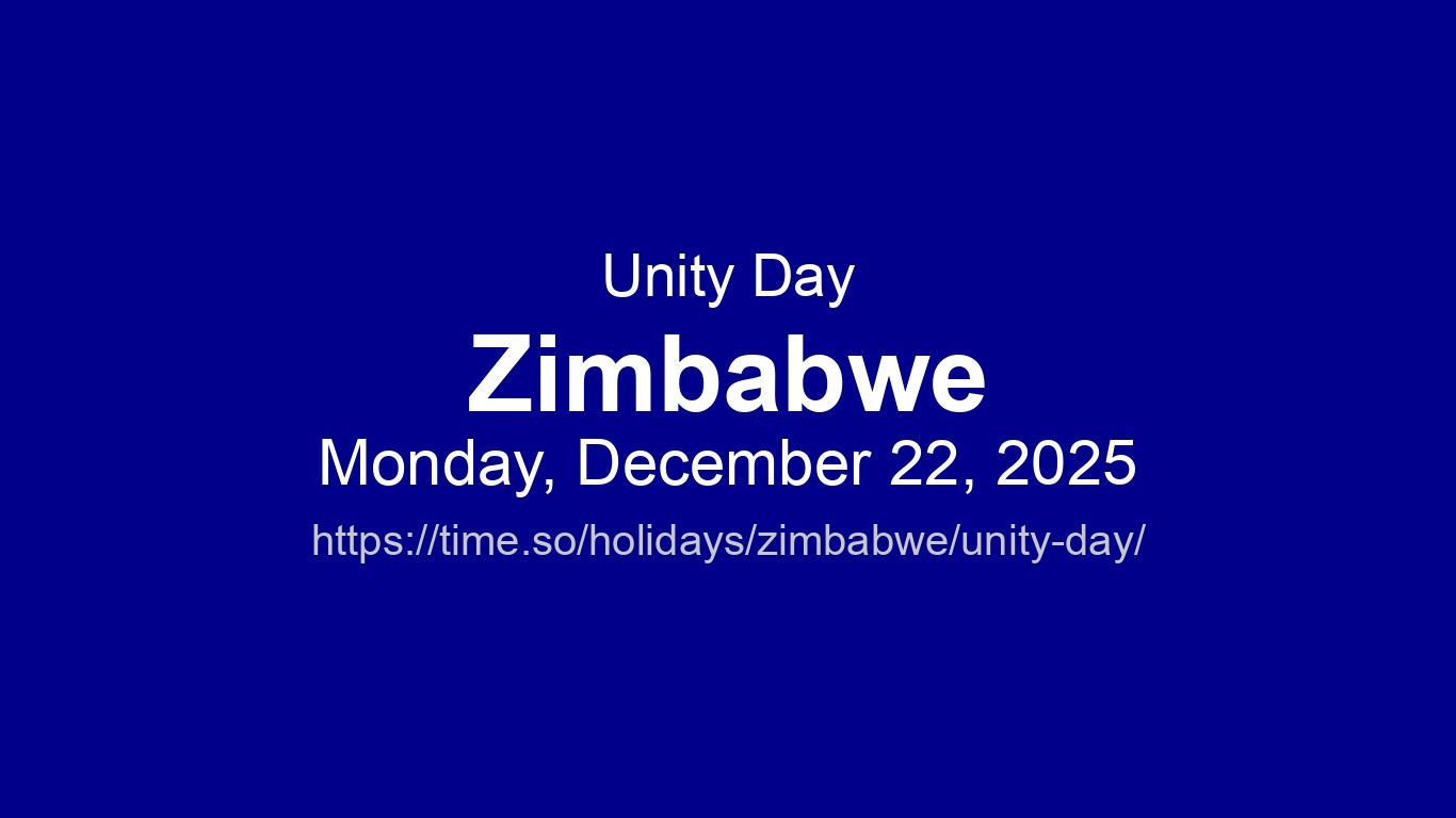 Unity Day 2025 in Zimbabwe - Dates and Observance | Time.so