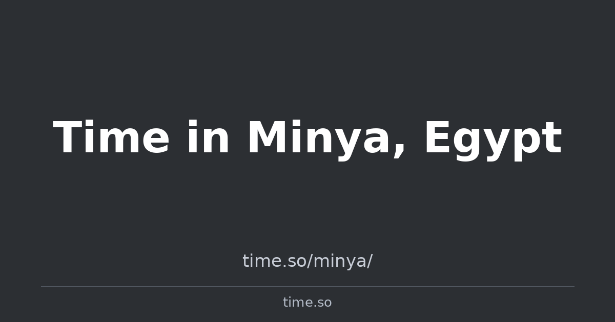 Time in Minya, Egypt | Time.so