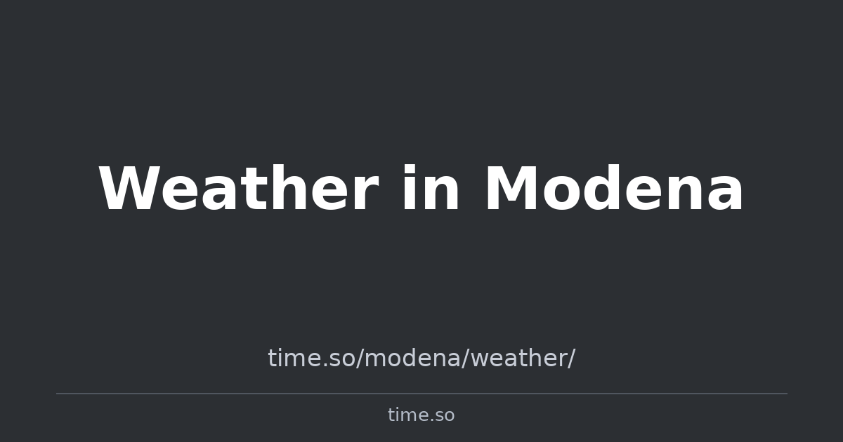 Weather in Modena | Time.so