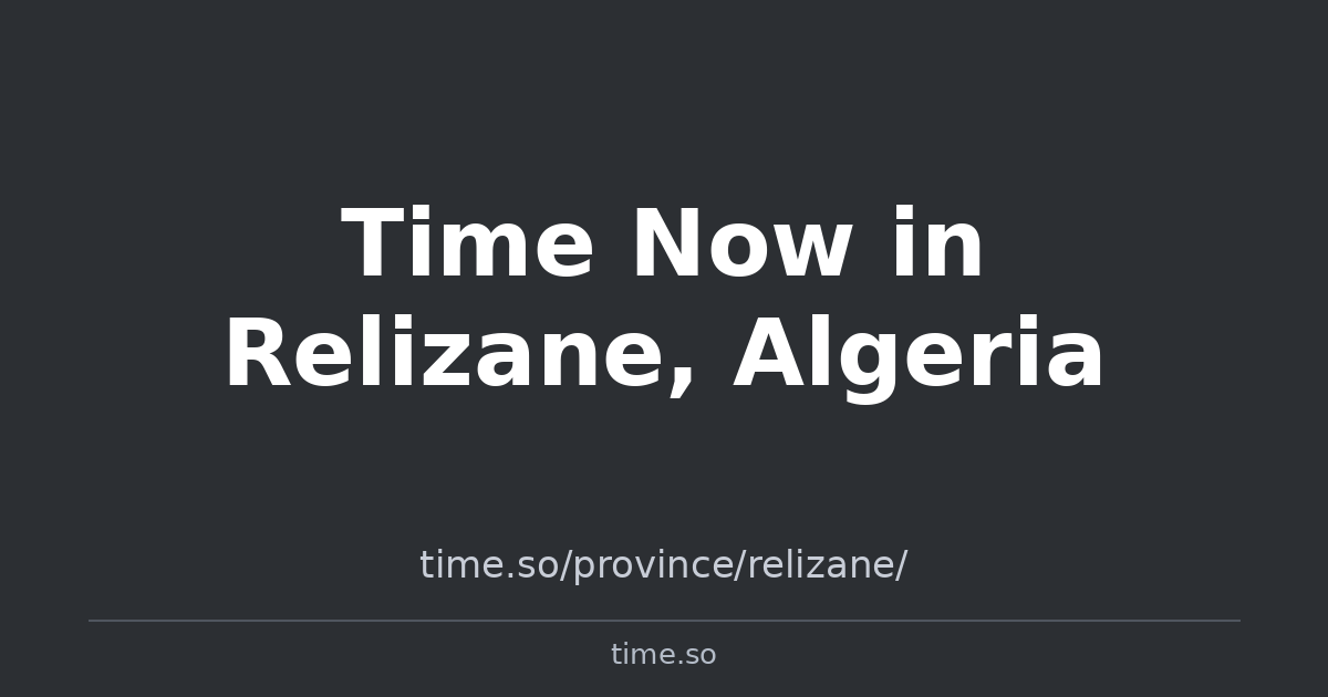 Time Now in Relizane, Algeria | Time.so